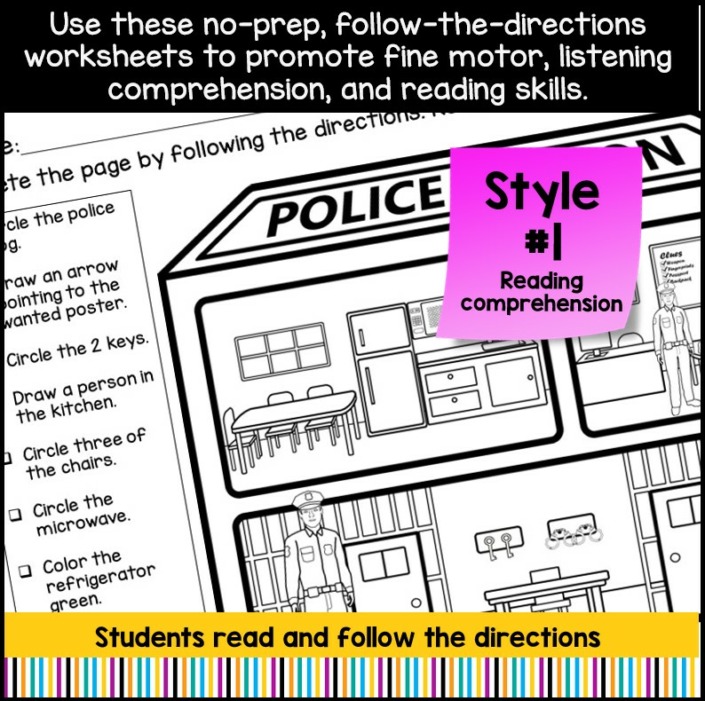 Community Helpers - Follow the Directions - Your Therapy Source