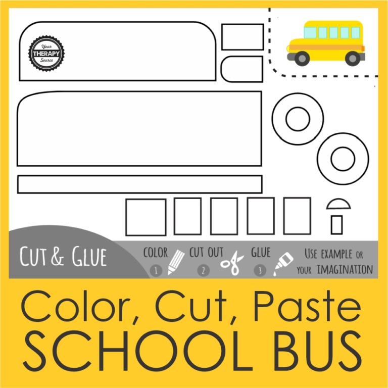 School Bus Craft - Free Printable - Your Therapy Source