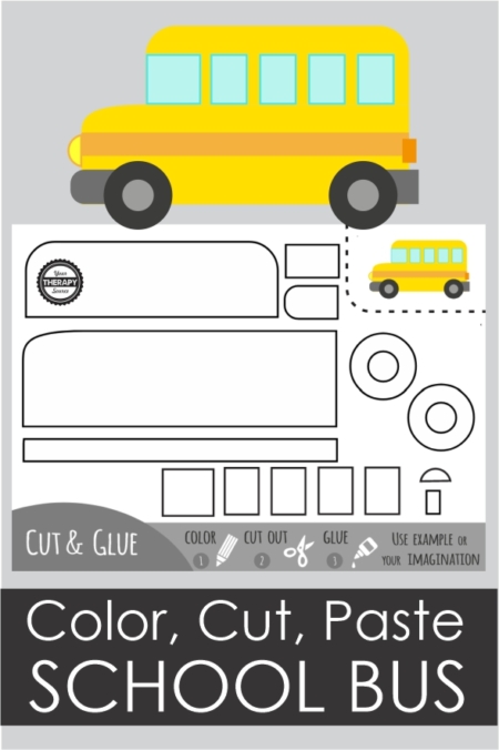 School Bus Craft - Free Printable - Your Therapy Source
