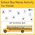 School Bus Activity - Free Name Printable - Your Therapy Source