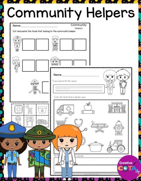 More Community Helpers Worksheets - Your Therapy Source