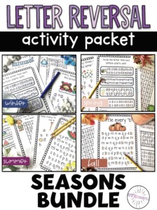 Letter Reversals Bundle - Seasons Theme - Your Therapy Source
