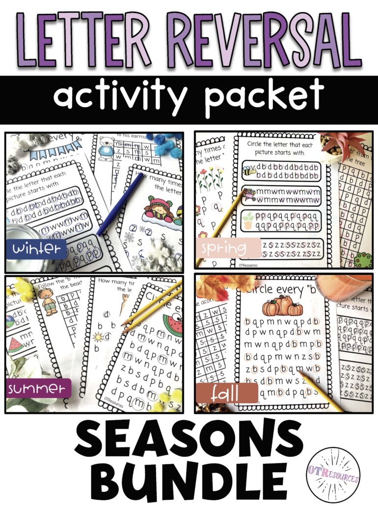 Letter Reversals Bundle - Seasons Theme - Your Therapy Source