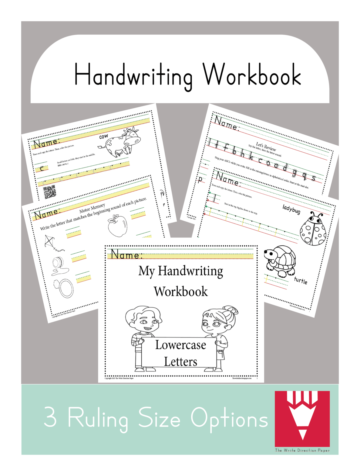 Write Direction Paper™ Lowercase Workbook - Your Therapy Source