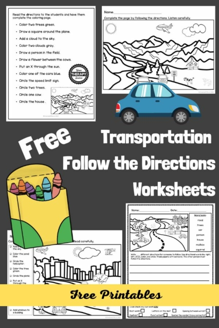 Transportation Worksheets - Your Therapy Source