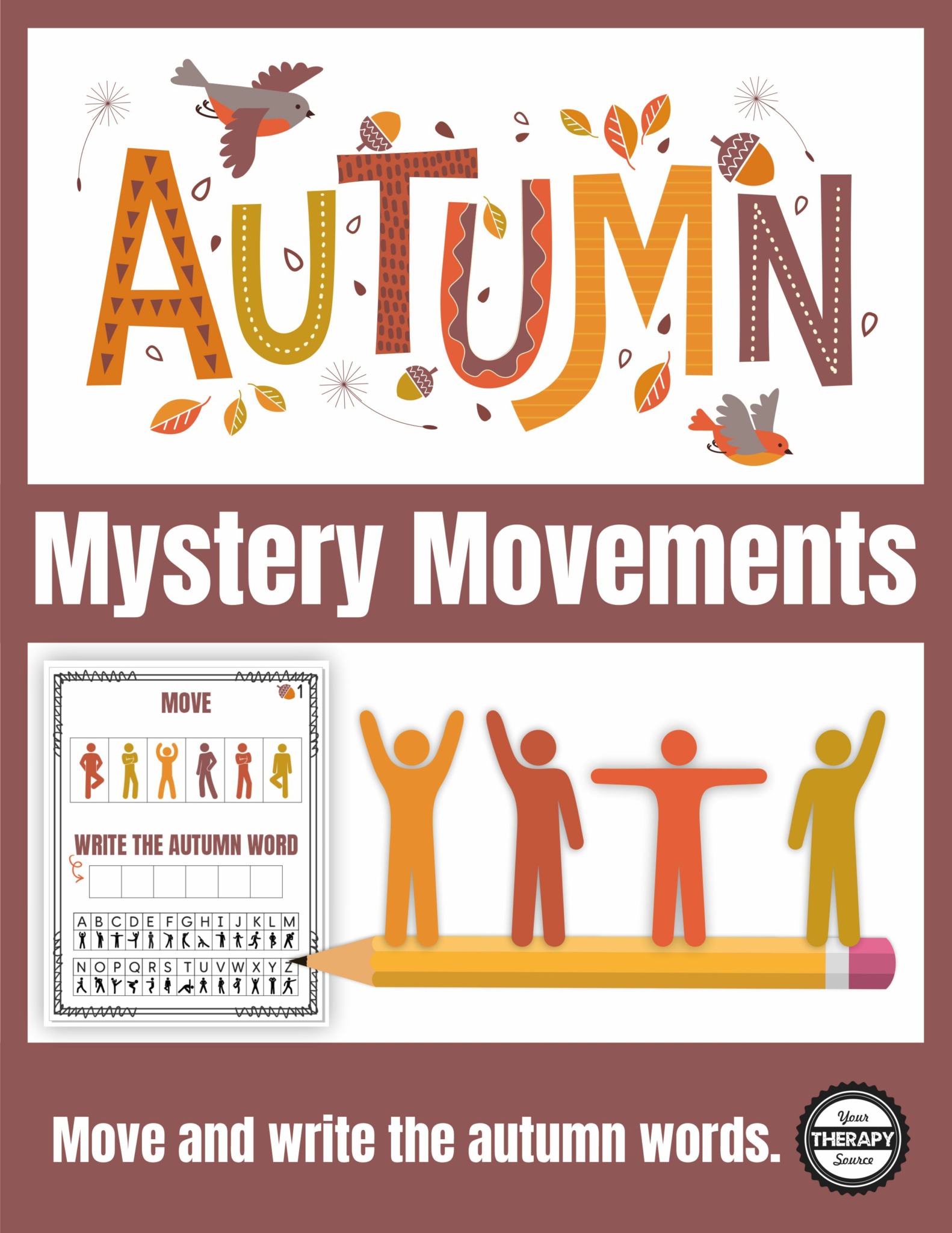 Autumn Mystery Move and Write - Your Therapy Source