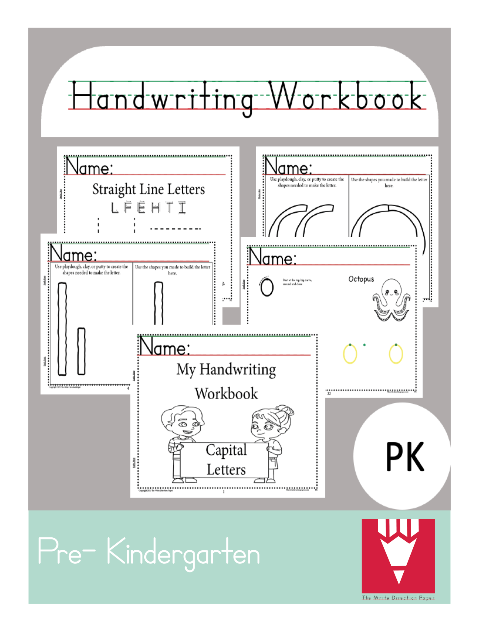 Write Direction Paper™ Capital Letters Workbook Preschool Version ...