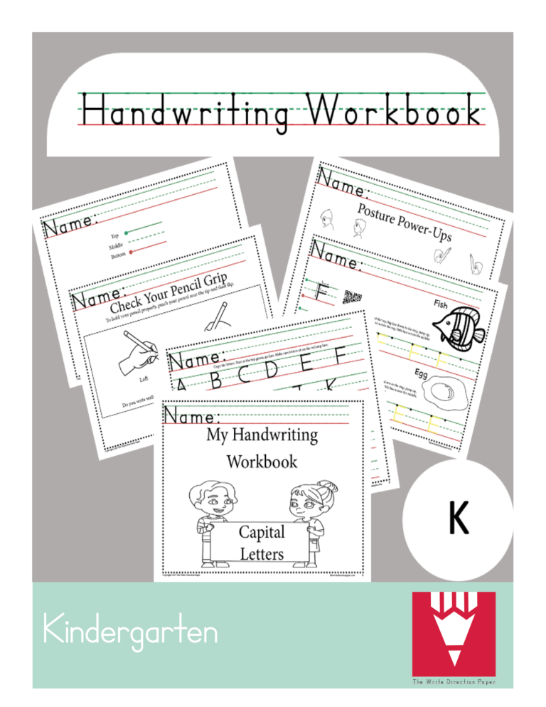 WRITE DIRECTION PAPER™ CAPITAL LETTERS KINDERGARTEN WORKBOOK - Your ...