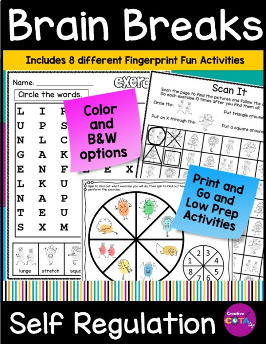 Self Regulation Brain Breaks - Your Therapy Source