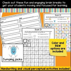 Self Regulation Brain Breaks - Your Therapy Source