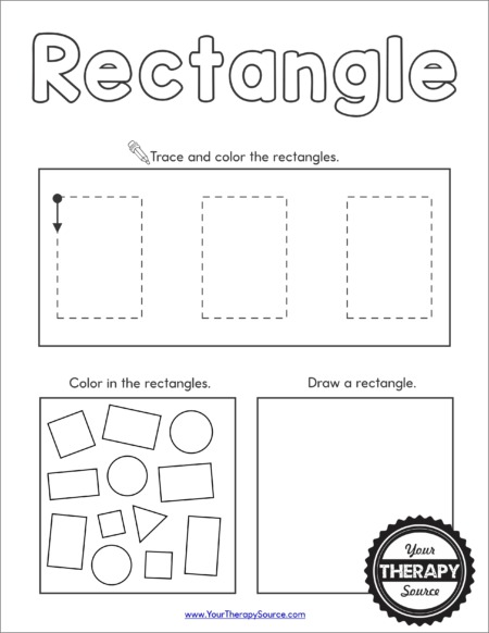 Shapes Worksheet Preschool - Free Printables - Your Therapy Source