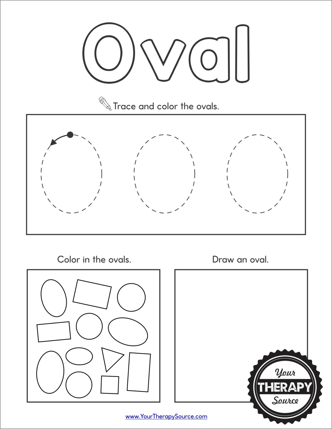 Shapes Worksheet Preschool - Free Printables - Your Therapy Source
