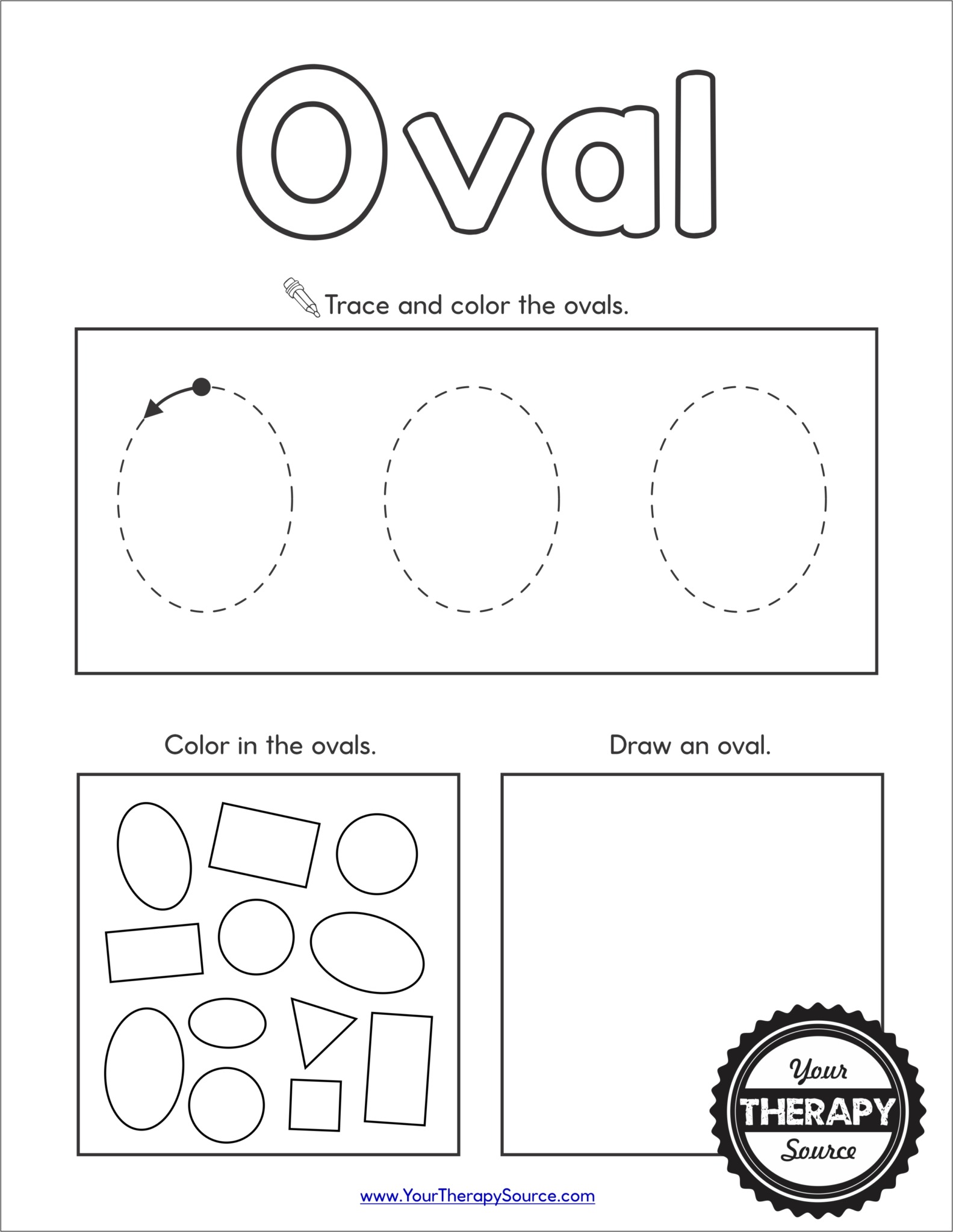 Shapes Worksheet Preschool - Free Printables - Your Therapy Source