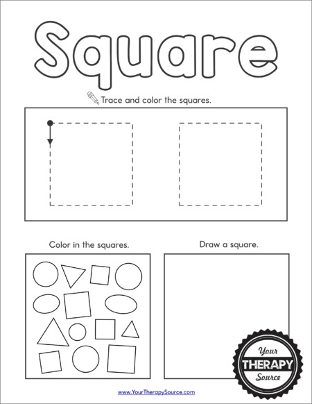 Shapes Worksheet Preschool - Free Printables - Your Therapy Source