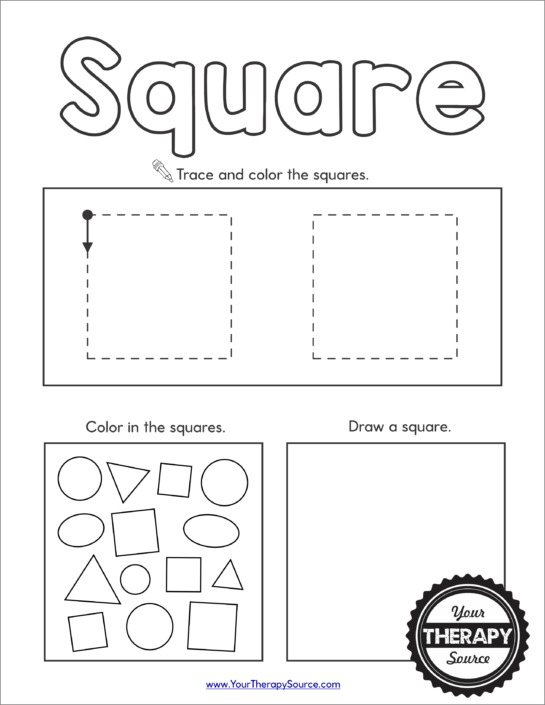 Shapes Worksheet Preschool - Free Printables - Your Therapy Source