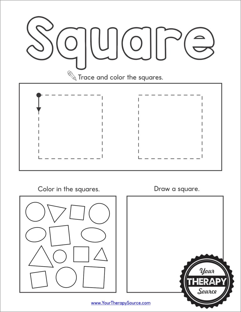 Shapes Worksheet Preschool - Free Printables - Your Therapy Source