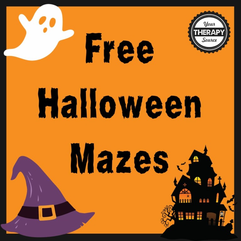 Halloween Maze Worksheet: Navigate the Spooky Fun! - Your Therapy Source