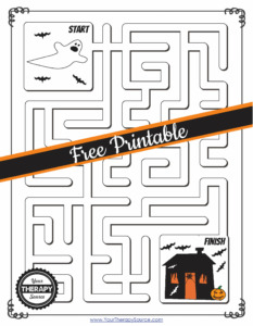 Halloween Maze Worksheet: Navigate the Spooky Fun! - Your Therapy Source