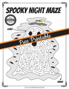 Halloween Maze Worksheet: Navigate the Spooky Fun! - Your Therapy Source