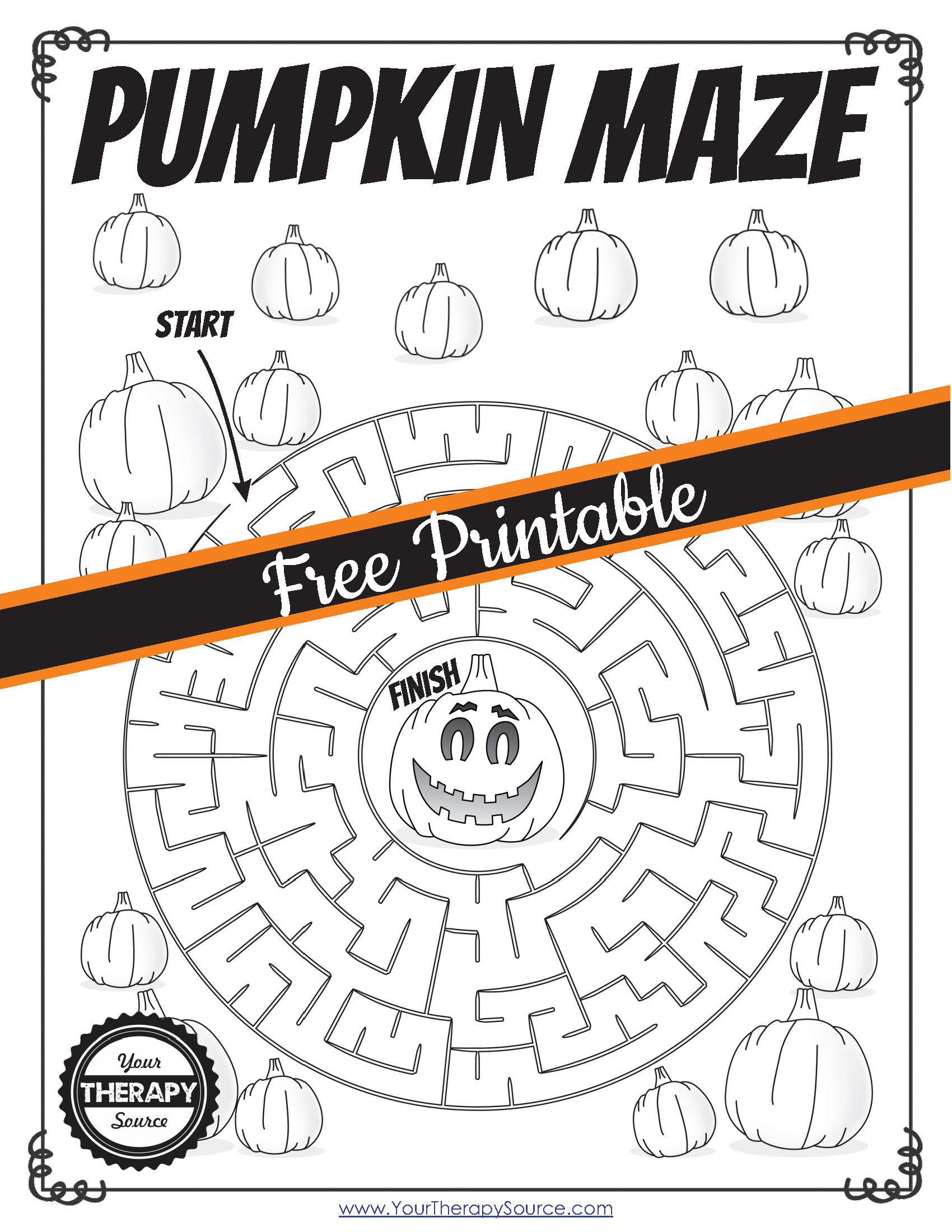 Halloween Maze Worksheet: Navigate the Spooky Fun! - Your Therapy Source