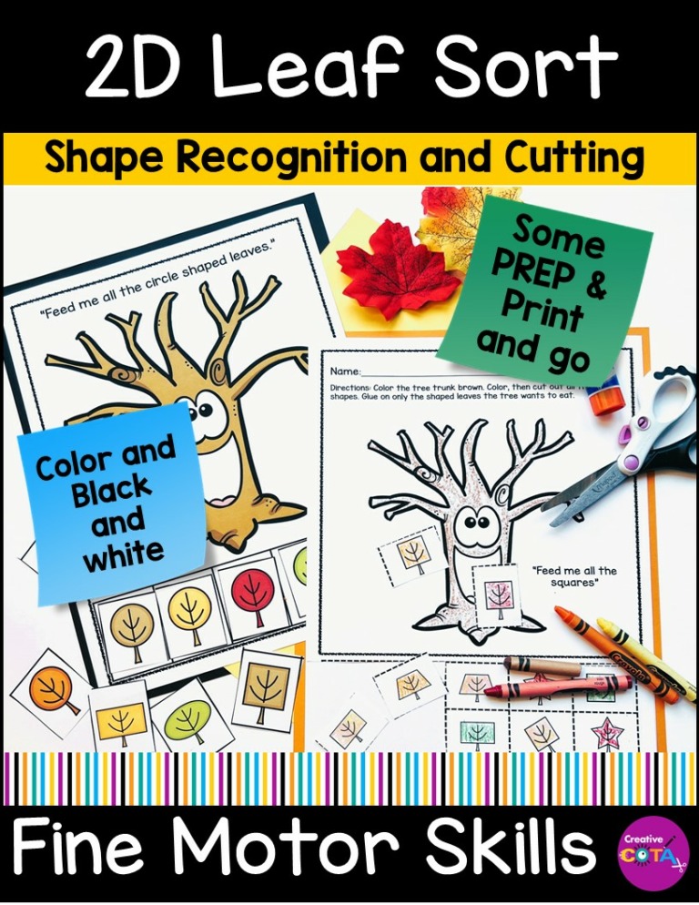 Fall Shape Sorting Activities - Your Therapy Source