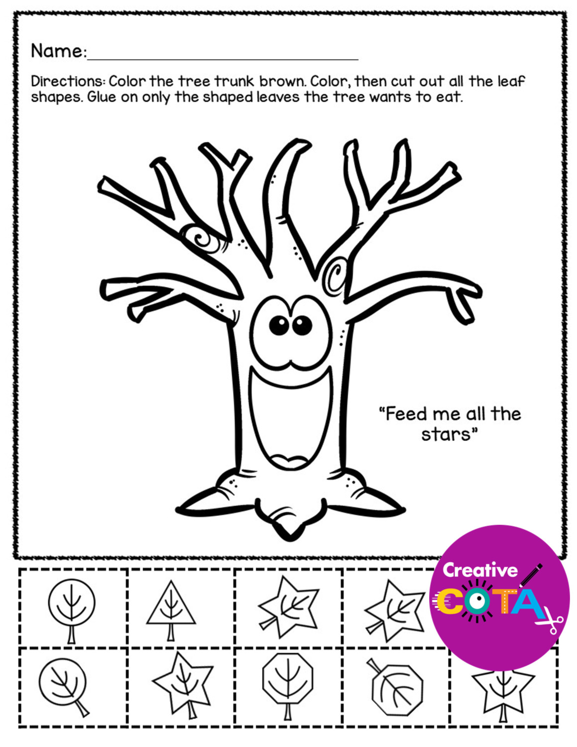 Fall Shape Sorting Activities - Your Therapy Source