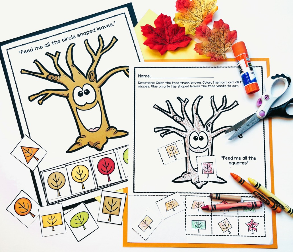 Fall Shape Sorting Activities - Your Therapy Source