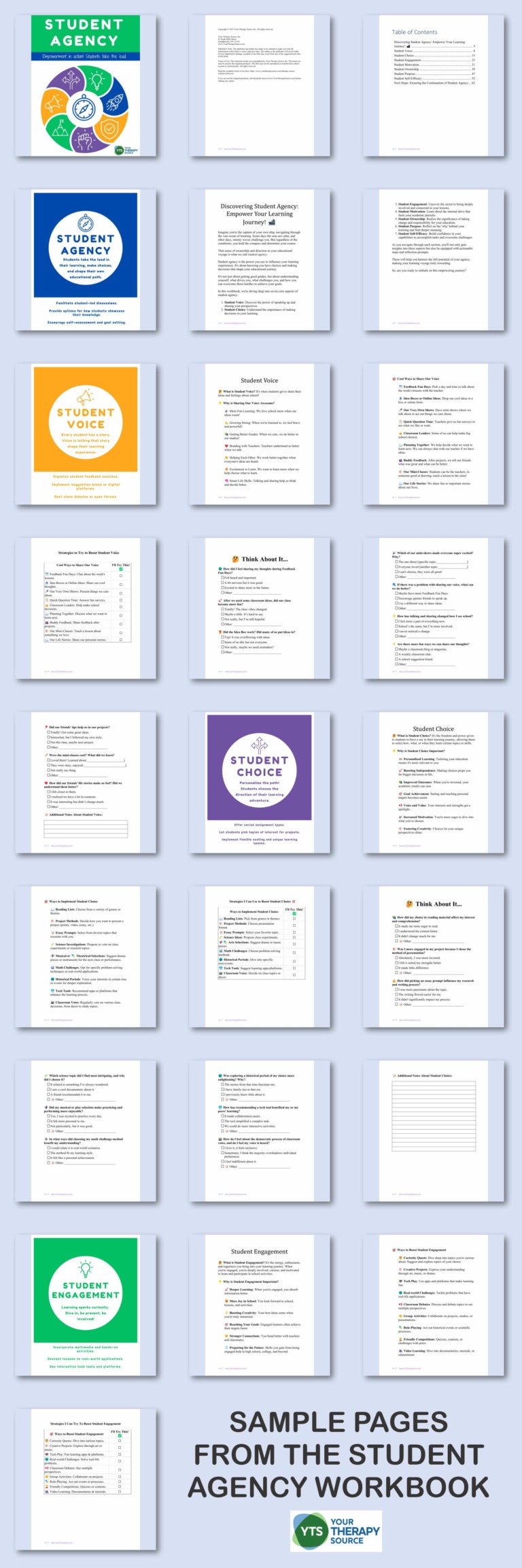 Student Agency Workbook - Your Therapy Source