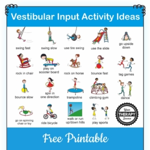 Vestibular Input Activities and Ideas to Help Children - Your Therapy ...