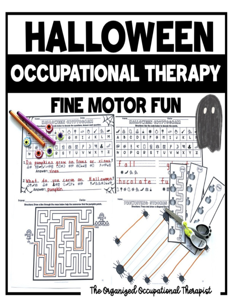 Halloween Fine Motor Packet - Your Therapy Source
