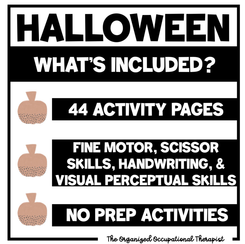 Halloween Fine Motor Packet - Your Therapy Source