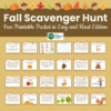 Fall Scavenger Hunt Printable - Free Fun for Kids - Your Therapy Source