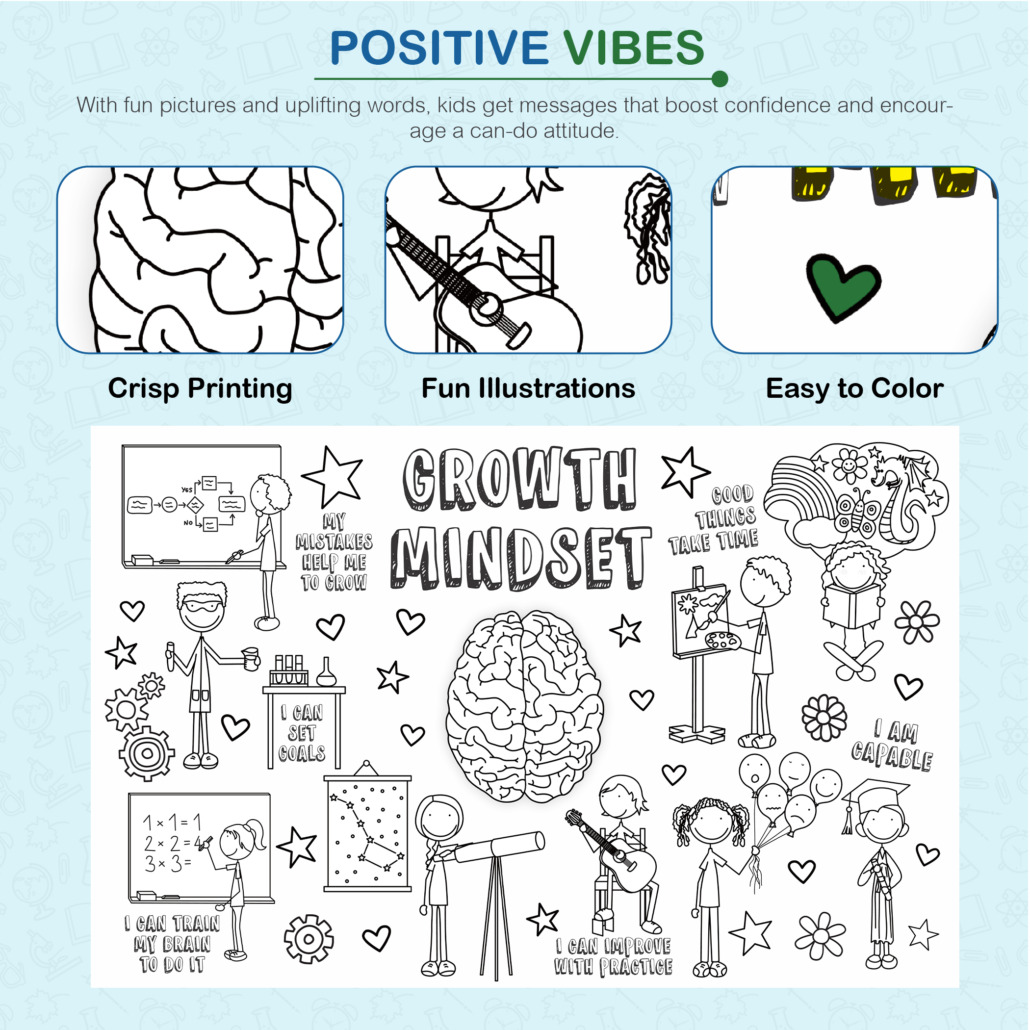 Growth Mindset Coloring Pages - BULK Classroom Pack - Your Therapy Source
