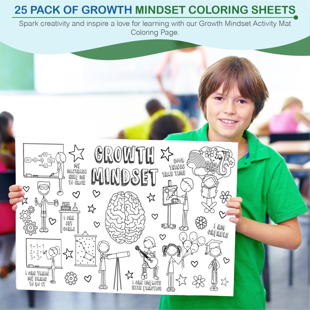 Growth Mindset Coloring Pages - BULK Classroom Pack - Your Therapy Source
