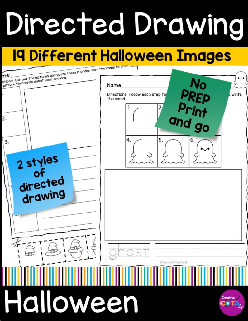 Halloween Directed Drawing and Writing - Your Therapy Source
