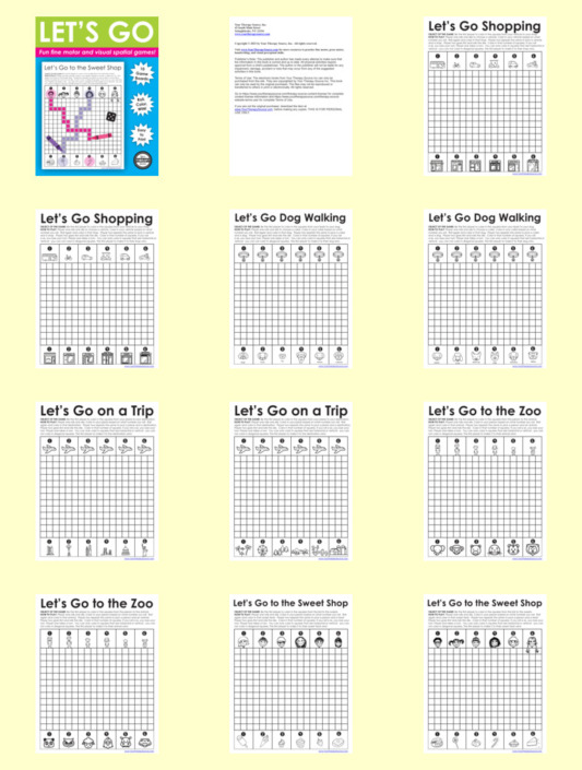 Let's Go Game - Fine Motor and Visual Spatial Games - Your Therapy Source