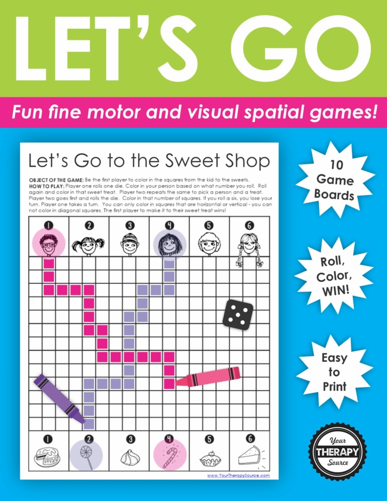 Let's Go Game - Fine Motor and Visual Spatial Games - Your Therapy Source