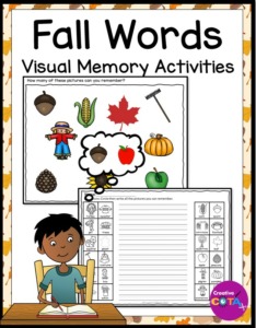 Fall Visual Memory Packet - Your Therapy Source