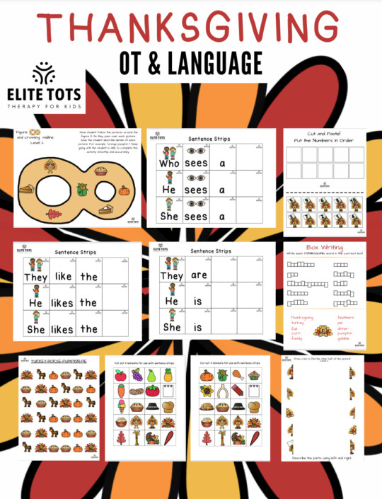 Thanksgiving OT and Language Packet - Your Therapy Source