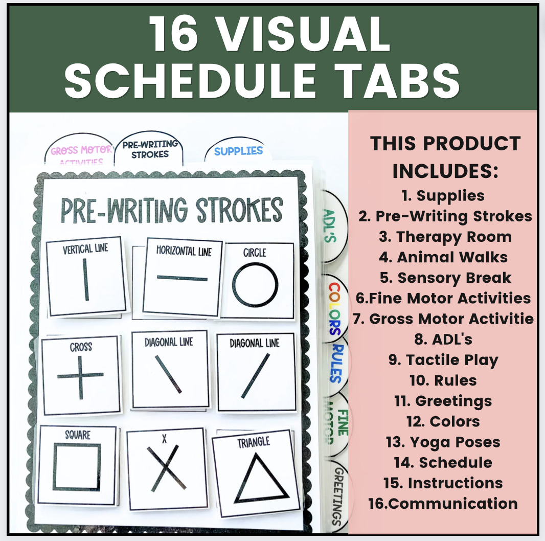 Visual Schedule Cards - Your Therapy Source