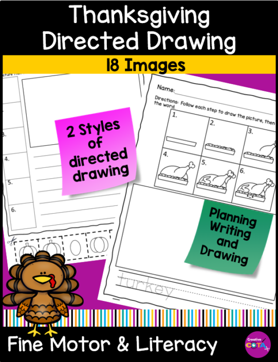 Thanksgiving Directed Drawing and Writing Prompts - Your Therapy Source