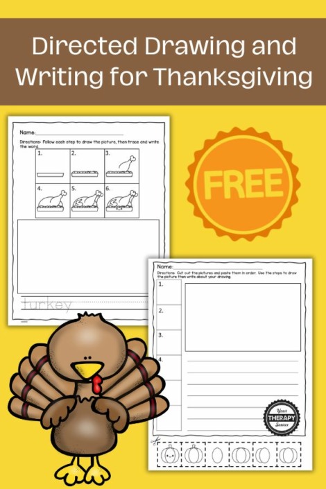 Turkey Directed Drawing - Free Step-by-Step Tutorial - Your Therapy Source