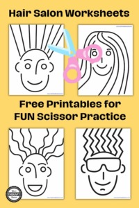 Pretend Play Hair Salon Worksheets - Free Scissor Practice Printables ...
