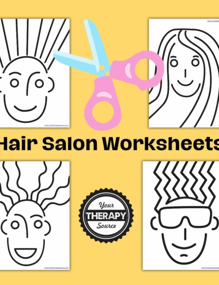 Pretend Play Hair Salon Worksheets - Free Scissor Practice Printables ...