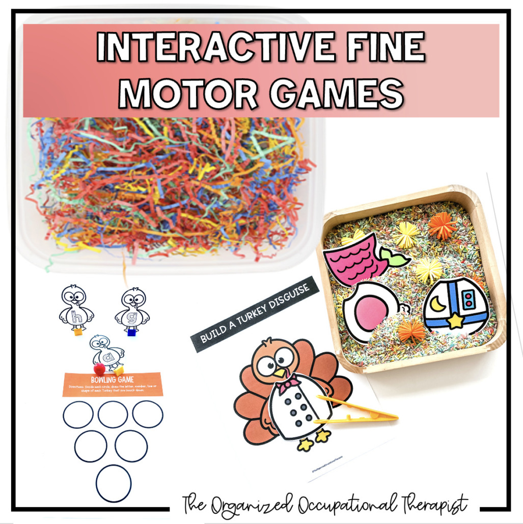 Thanksgiving Sensory Bin Activity Cards - Your Therapy Source