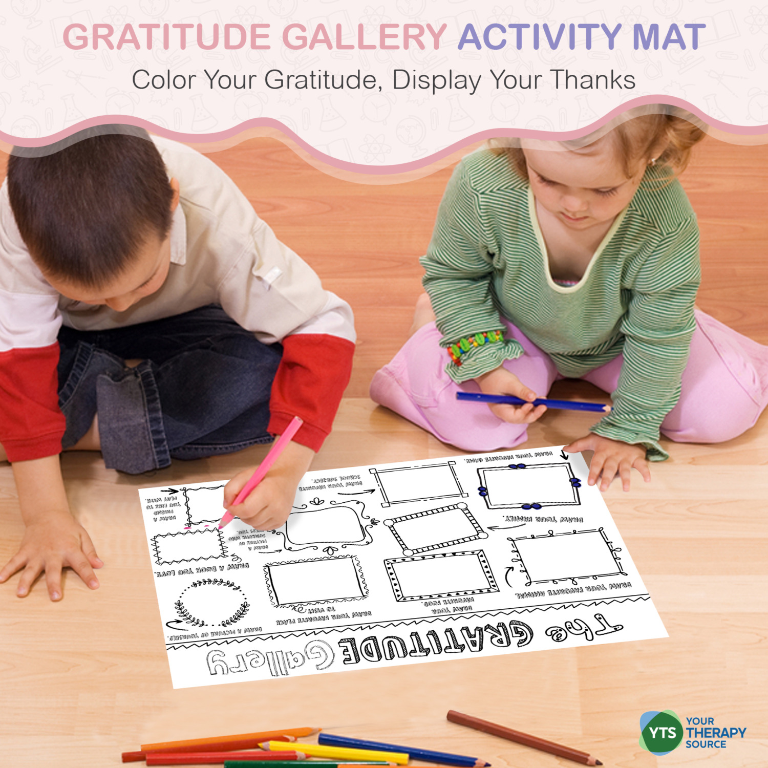 Gratitude Coloring Page Bulk Pack - Your Therapy Source