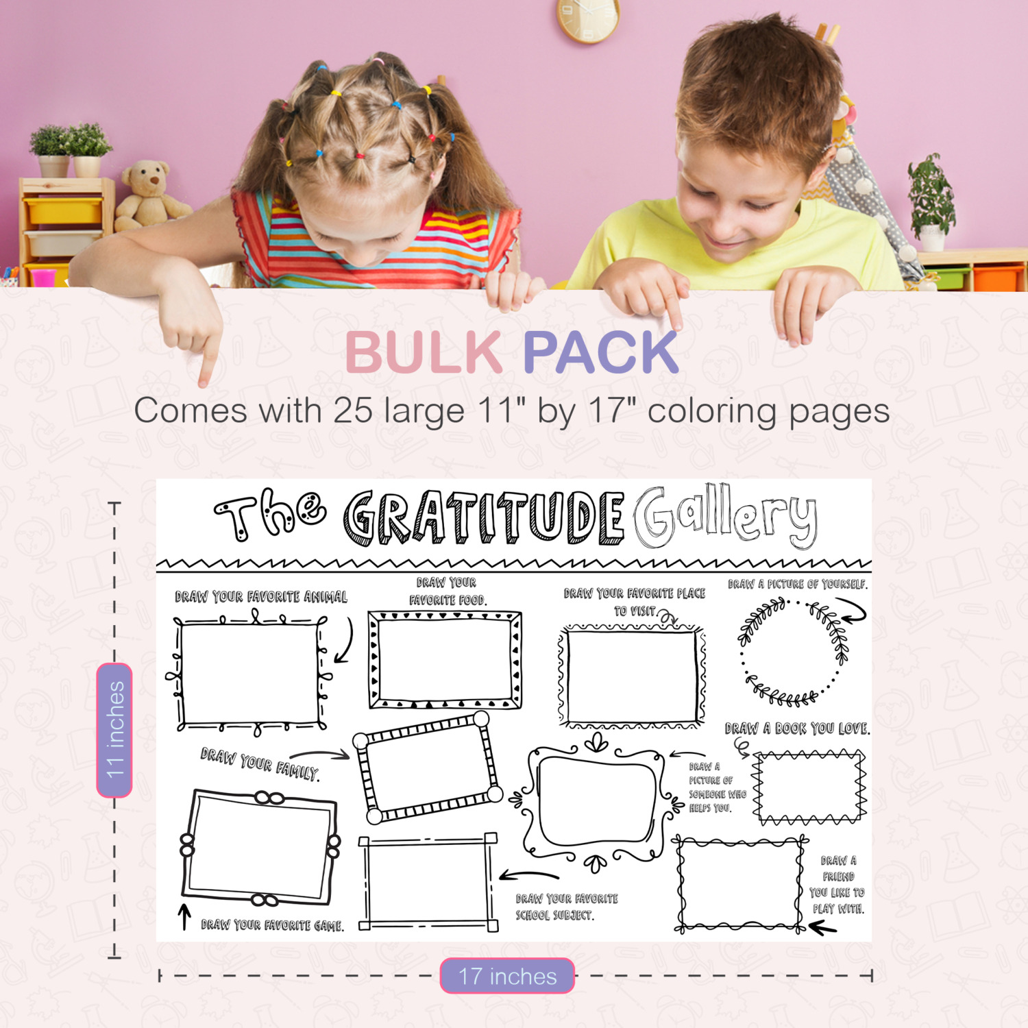 Gratitude Coloring Page Bulk Pack - Your Therapy Source