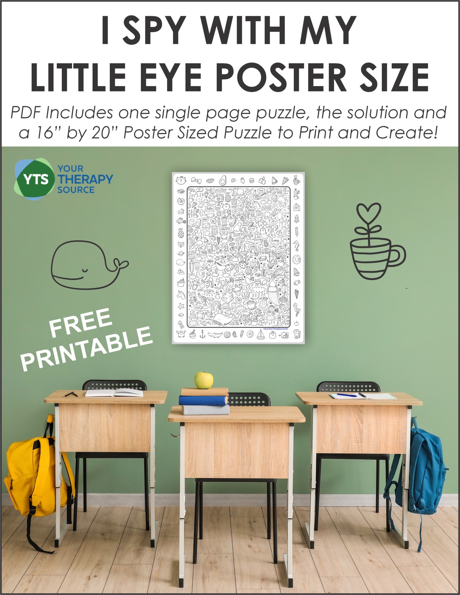 I Spy With My Little Eye - Free Printable Games - Your Therapy Source