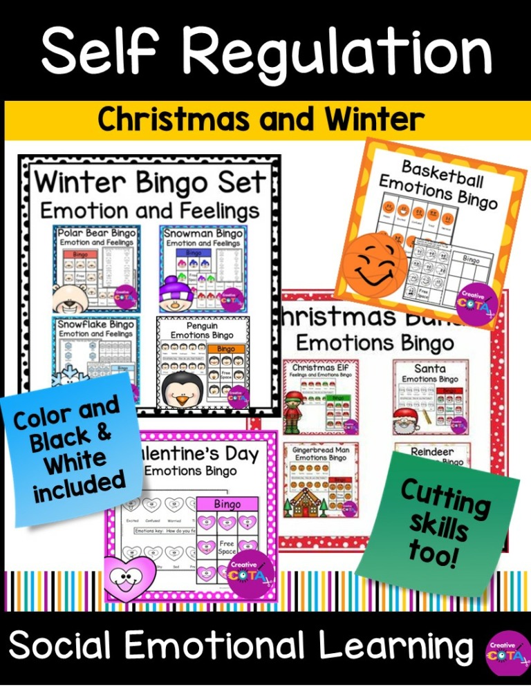 Winter and Christmas Emotions Bingo Games - Your Therapy Source