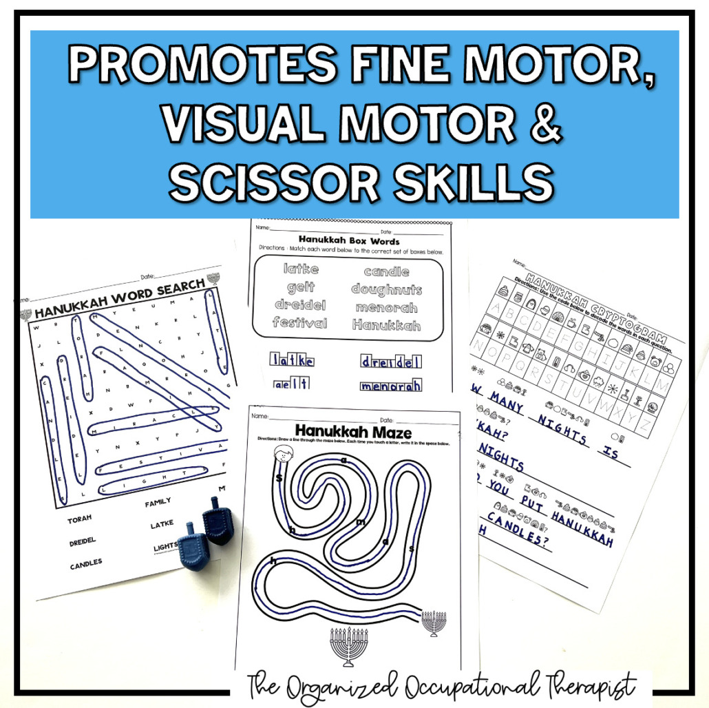 Hanukkah Fine Motor Packet - Your Therapy Source